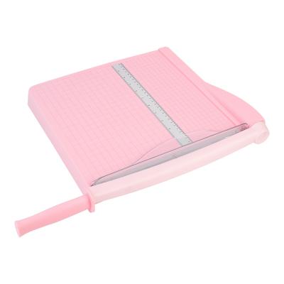 China Manual A4 330x320mm Cutting Size Paper Trimmer with Pink Color and 10 Sheets Thickness for sale