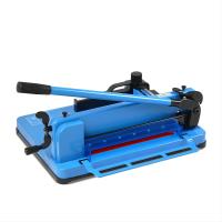 China ZEQUAN 12 Inch Guillotine Paper Cutter for A4 Size 400 Sheets Blue Trimmer Heavy Duty for sale