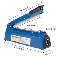 China 200mm Hand Foil Aluminum Bags Pouch Impulse Heat Hot Sealer for Packing ABS 1.4 KG for sale