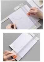 China Blue Mini Slide Paper Cutter with Ruler Cutting Thickness 10 Sheets of 80g Printing Paper for sale