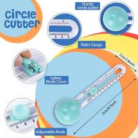 China Mini Round Paper Circle Cutter for Cardstocks 2022 Upgraded Version 75g Metal ABS for sale