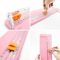 China ZEQUAN Small Orange Paper Cutter for Children's DIY A5 Mini Manual Paper Trimmer for sale