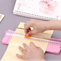 China ZEQUAN Small Orange Paper Cutter for Children's DIY A5 Mini Manual Paper Trimmer for sale