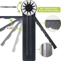 China Manual 12 In 1 Mini Paper Trimmer Safe ABS Multifunctional DIY Hand Tool for Kids for sale