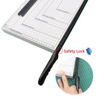 China Lightweight 1.55KG A4 Guillotine Paper Cutter 12 Inch Manual Trimmer In White for sale