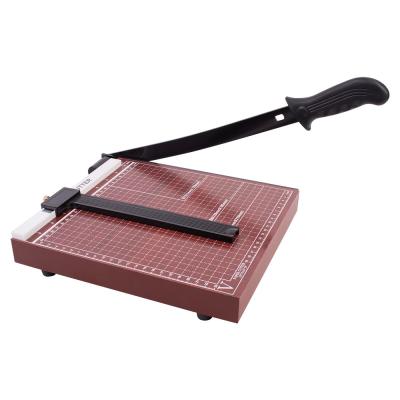 China Mini Paper Cutter with Wooden Base Manual Paper Trimmer from ZEQUAN for sale
