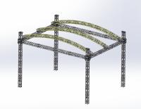 China 290X290mm Concert Curved Aluminum Box Event Stage Lighting Truss System for sale