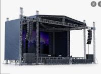 China Portable Stage Lighting Semi Circle Podium Event Roof Truss for sale