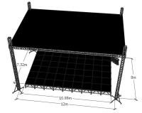 China Aluminum Concert Curved Canopy Stage Lighting Truss Roof System for sale