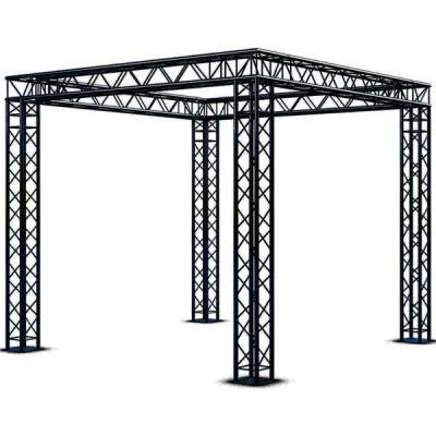 China Free Design Display Aluminum Light Truss Alloy Exihibition Truss Lighting With Corner Box for sale