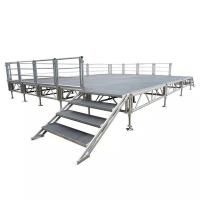 China Aluminum Alloy Arched Stage Truss System Removable Stage Platform for sale