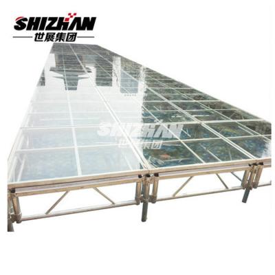 China Acrylic Aluminum Stage Portable Glass Stage Platform Concert Free Design for sale