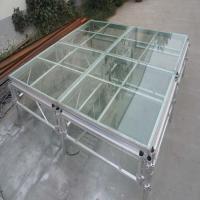 China Tempered Glass Platform Stage Aluminum Concert Stage For Wedding Outdoor for sale