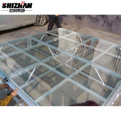 China Tempered Glass Platform Stage Aluminum Concert Stage For Wedding Outdoor for sale