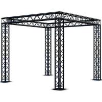 China Portable Spigot Black Lighting Truss Section Aluminum Stage Truss System for sale