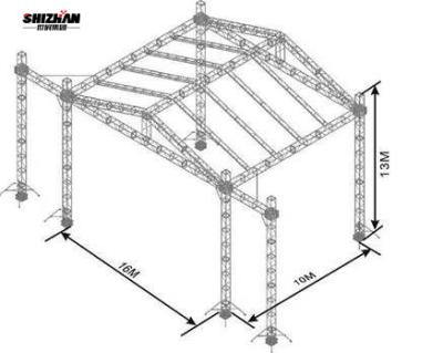 China Flat Aluminium Bolt Lighting Box Truss for sale