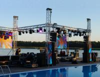 China Aluminum Stage Arch Lighting Truss Display Black Or Customized Concert, Exhibition, Fair, Boxing for sale