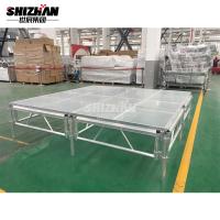 China 4 Stairs Aluminum Stage Platforms with Tool-free Assembly and Weather-resistant Durability for sale