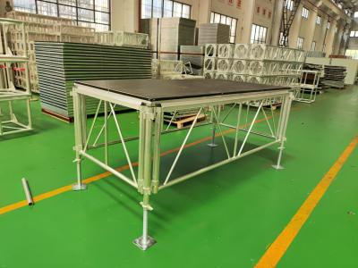 China Tool-free Assembly Aluminum Stage Platforms with 500kg/sqm Weight Capacity Customizable for sale