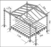 China Modular Aluminum Square Roof Truss for Concert Stages 500kg Capacity for sale