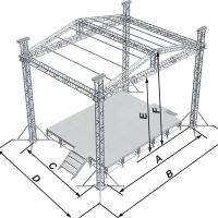 China Modular Aluminum Square Roof Truss for Concert Stages 500kg Capacity for sale