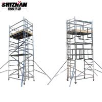 China H Frame Aluminium Mobile Scaffolding Tower Easy Install 6m 7m 8m 10m 12m Movable for sale