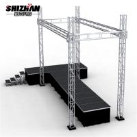 China Spigot Aluminum Matte Black Stage Roof System Curved Outdoor Dj Lighting Box Truss Display for sale