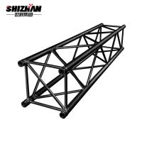 China Powder Coated Durable Black Aluminum Lighting Tower Truss For Display for sale