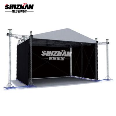 China Rotating Round Aluminium Lighting Truss Lifting Stage For Performance for sale