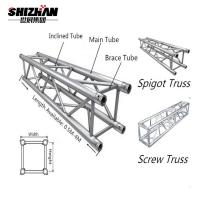 China Portable Spigot Black Lighting Truss Section Aluminum Stage Truss System for sale