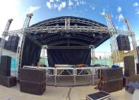 China Customized Curved Steel Roof Aluminum Lighting Truss System for sale