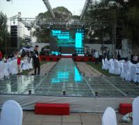 China 750kg/sqm Acrylic Event Glass Stage Aluminum Stage Platform for sale
