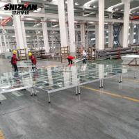 China Acrylic Glass Aluminum Frame Royal Adjustable Living Room Stage Platform for sale