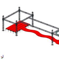 China catwalk dancing lighting stage truss for sale