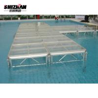 China Adjustable Live Concert Glass Stage Aluminium Acrylic Platform Indoor for sale