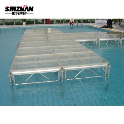 China Adjustable Live Concert Glass Stage Aluminium Acrylic Platform Indoor for sale