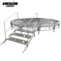 China 750kg/Sqm Mobile Portable Glass Stage Decoration Round For Wedding for sale