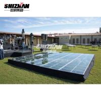 China 750kg/Sqm Mobile Portable Glass Stage Decoration Round For Wedding for sale