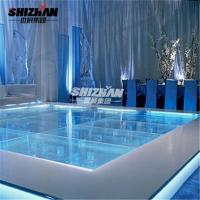 China 750kg/Sqm Mobile Portable Glass Stage Decoration Round For Wedding for sale