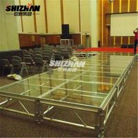 China 750kg/Sqm Mobile Portable Glass Stage Decoration Round For Wedding for sale