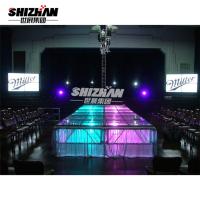 China 750kg/Sqm Mobile Portable Glass Stage Decoration Round For Wedding for sale