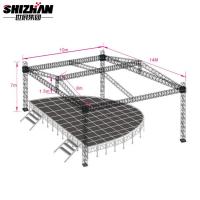 China ISO Portable Concert Anti-slip Waterproof Aluminum Concert Truss Stage for sale