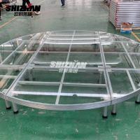 China Acrylic Wedding Reception Glass Stage Aluminium Easy Assembly Portable Modular Round for sale