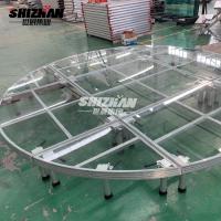 China Acrylic Wedding Reception Glass Stage Aluminium Easy Assembly Portable Modular Round for sale