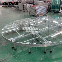 China Acrylic Wedding Reception Glass Stage Aluminium Easy Assembly Portable Modular Round for sale