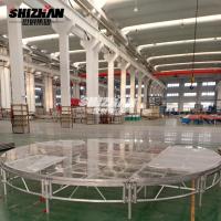 China Acrylic Wedding Reception Glass Stage Aluminium Easy Assembly Portable Modular Round for sale