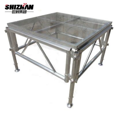 China Aluminium wedding event glass stage for sale