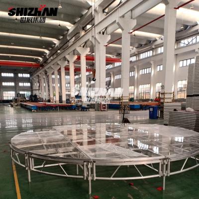 China Anti Slip Catwalk Tempered Glass Stage Show Aluminum Frame Loading for sale