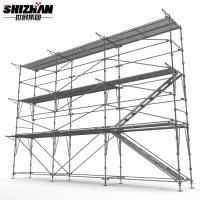 China Outdoor Removable Aluminum Telescopic Scaffold Tower 6m Platform for sale