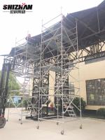 China H Frame Aluminum Mobile Steel Scaffolding Movable With Wheels Easy Install for sale